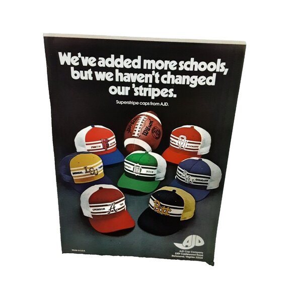 AJD Caps | Other | 977 College Football Caps Hats Ajd Stripes Original ...